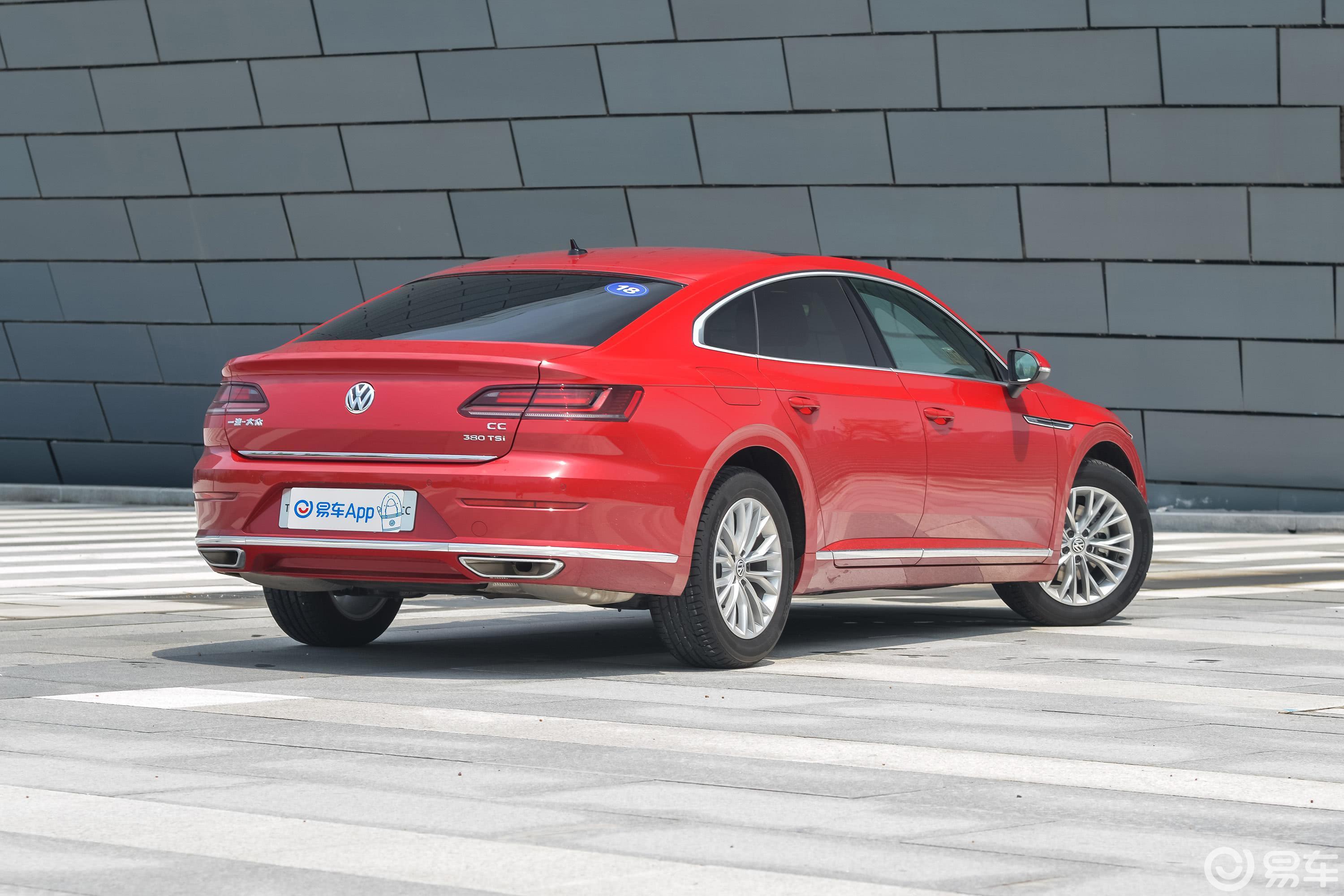 【一汽-大众CC380TSI 双离合 魅颜版 国VI侧后45度车头向右水平图片-汽车图片大全】-易车