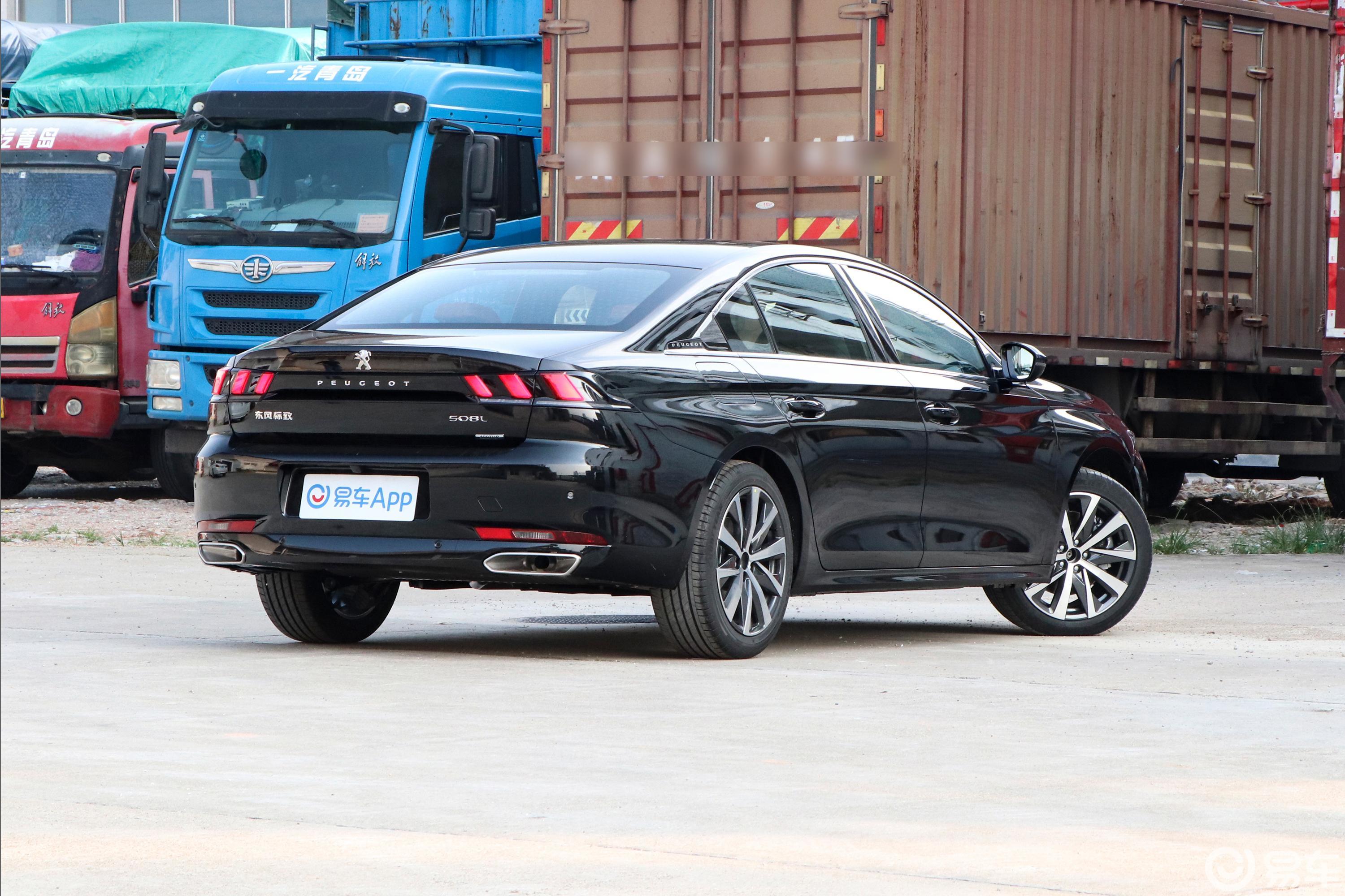 【标致508L400THP 驭动版侧后45度车头向右水平图片-汽车图片大全】-易车