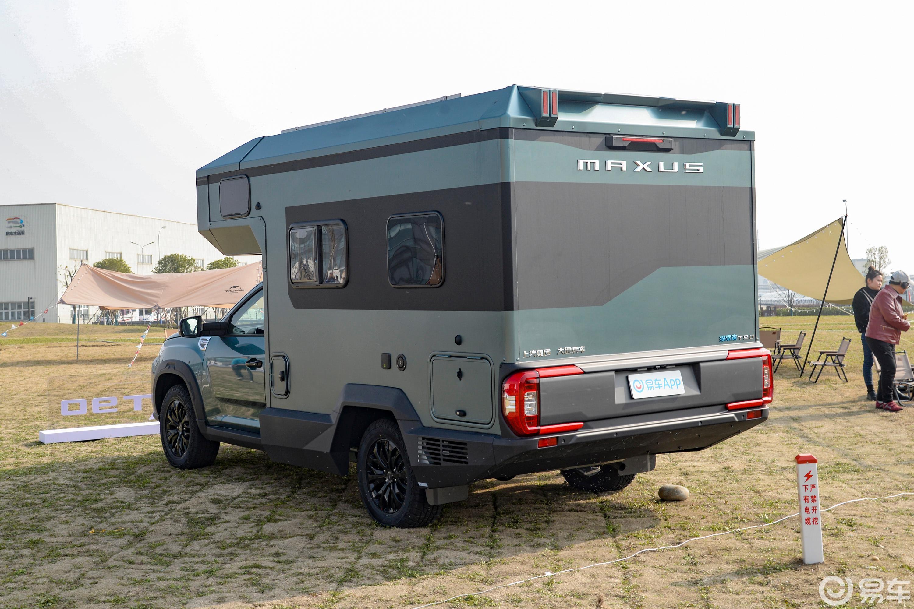 【上汽大通MAXUS T90房车探索家T90 2.0T 越野绿侧后45度车头向左水平图片-汽车图片大全】-易车