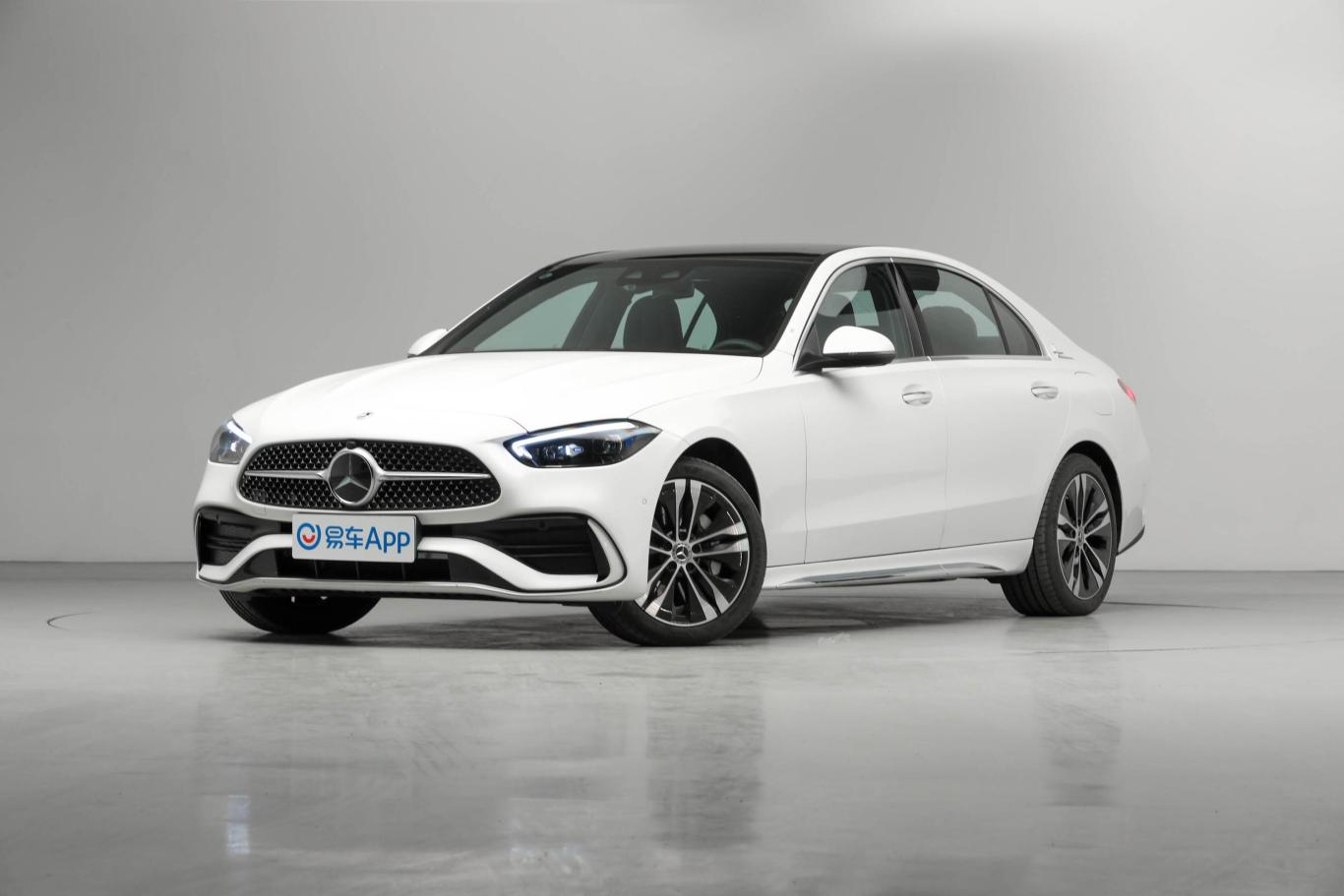 【奔驰C级 插电混动C 350 e L侧前45度车头向左水平图片-汽车图片大全】-易车