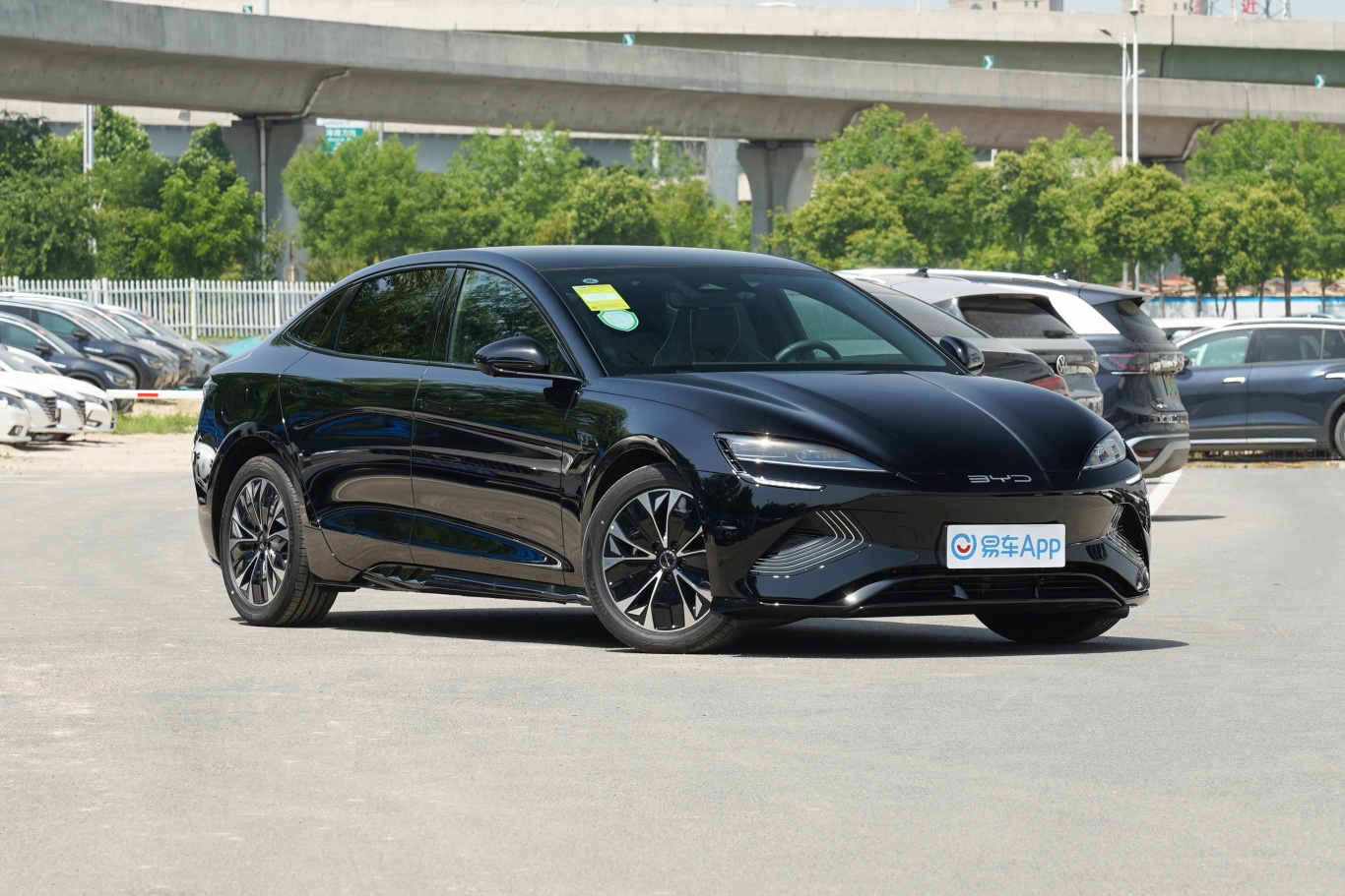 【海豹EV 冠军版 550km 后驱尊贵型侧前45度车头向右水平图片-汽车图片大全】-易车