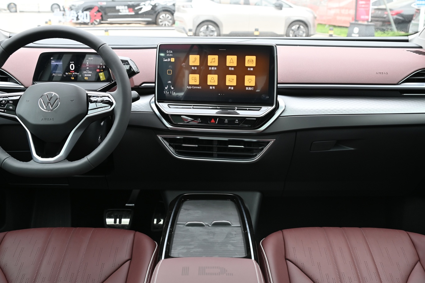 【ID.6 X升级款 617km 极智长续航版 6座中控台整体图片-汽车图片大全】-易车