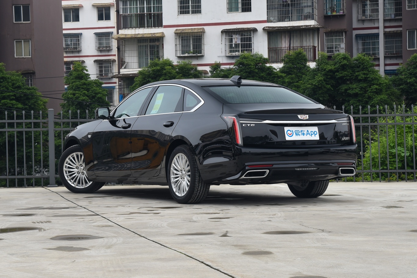 【凯迪拉克CT628T 风尚型侧后45度车头向左水平图片-汽车图片大全】-易车