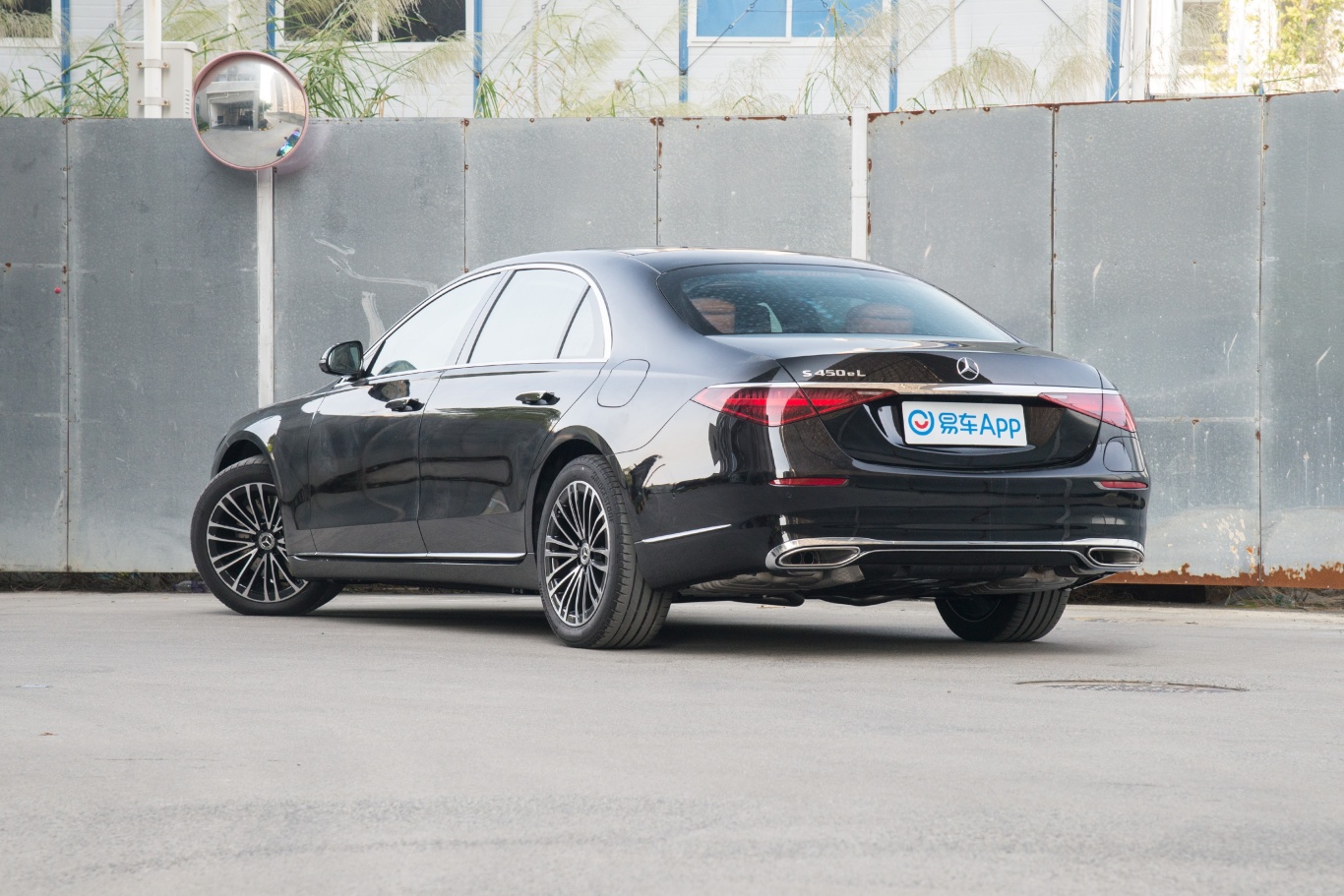 【奔驰S级 插电混动S 450 e L侧后45度车头向左水平图片-汽车图片大全】-易车