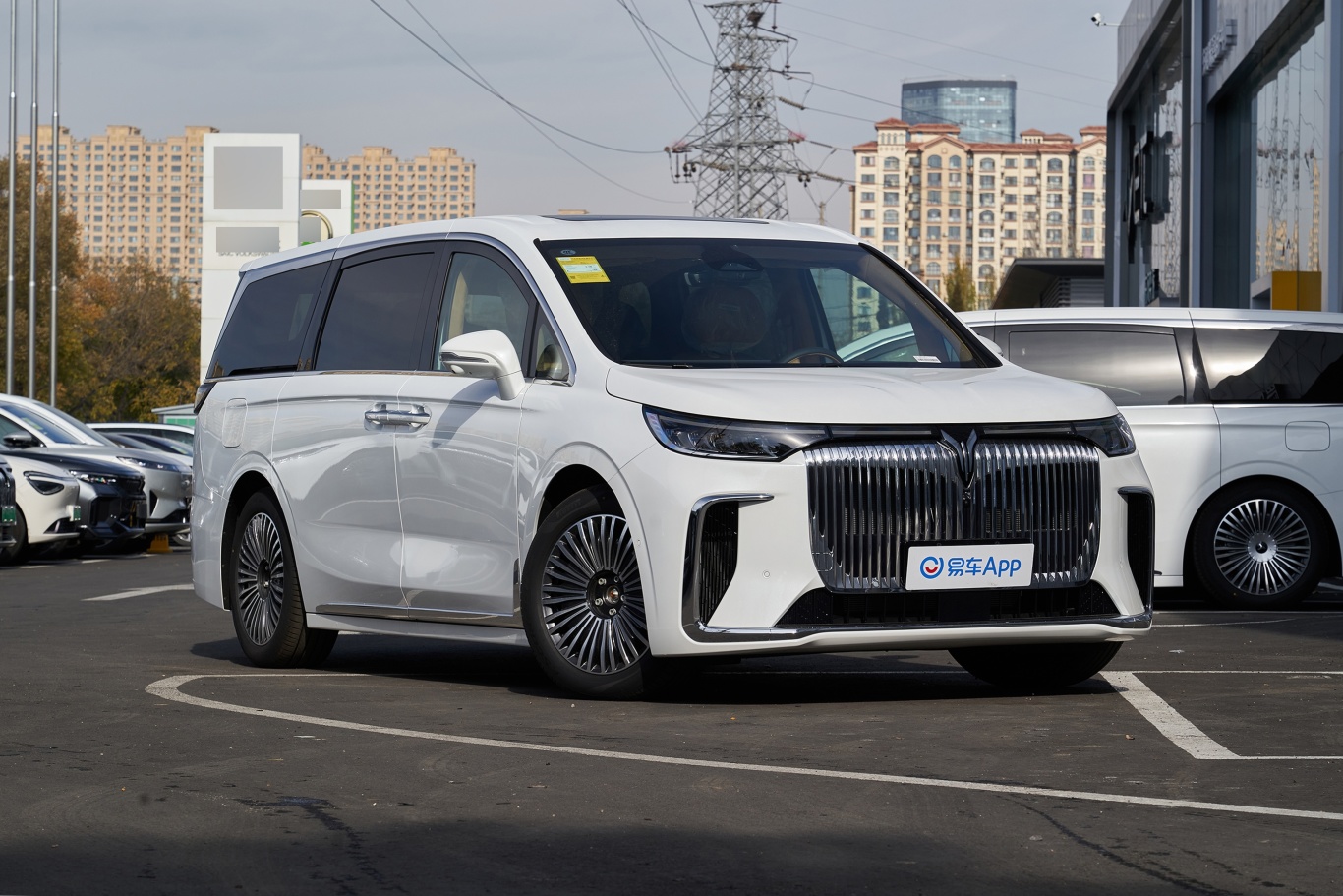 【岚图梦想家插电混动 1.5T 235km 四驱旗舰鲲鹏版侧前45度车头向右水平图片-汽车图片大全】-易车